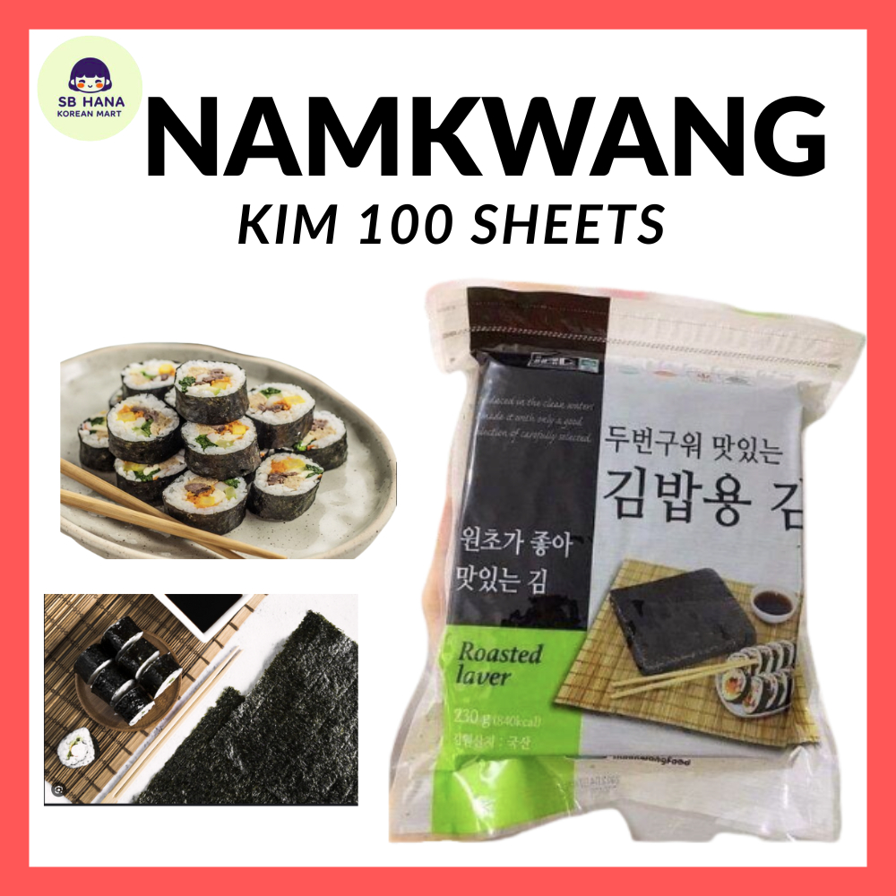 Namkwang Traditional Roasted Laver Seaweed Kimbap 28g x 100 Sheets Pre ...
