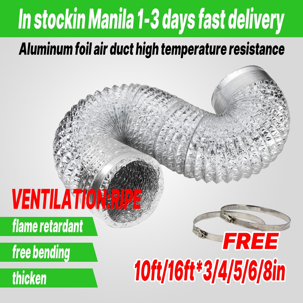 3M Aluminum Foil Retractable Duct Hose High Temp Resistant Exhaust Pipe ...