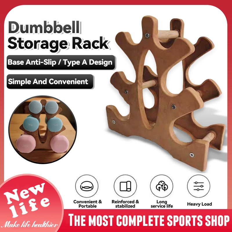 3-Tier Dumbbell Storage Rack - Sturdy Fitness Dumbbell Holder & Home ...