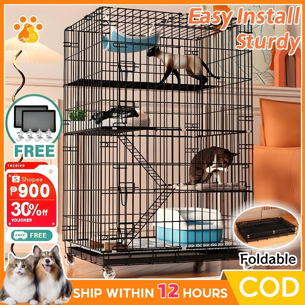 High Quality Cat Cage 2/3/4 Layers Pet Cage Cat House Indoor Villa ...