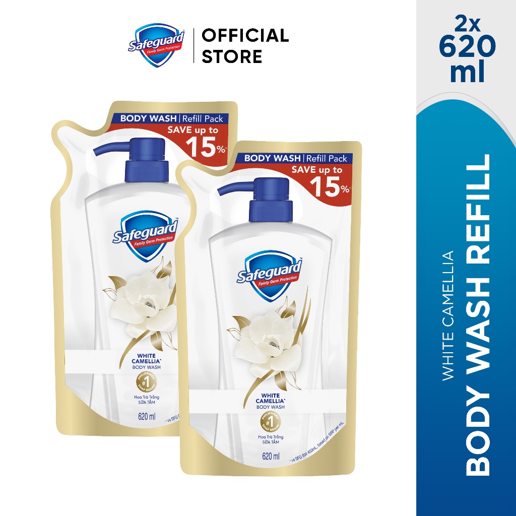 Safeguard Body Wash White Camellia 620mL Refill Duo | Shopee Philippines