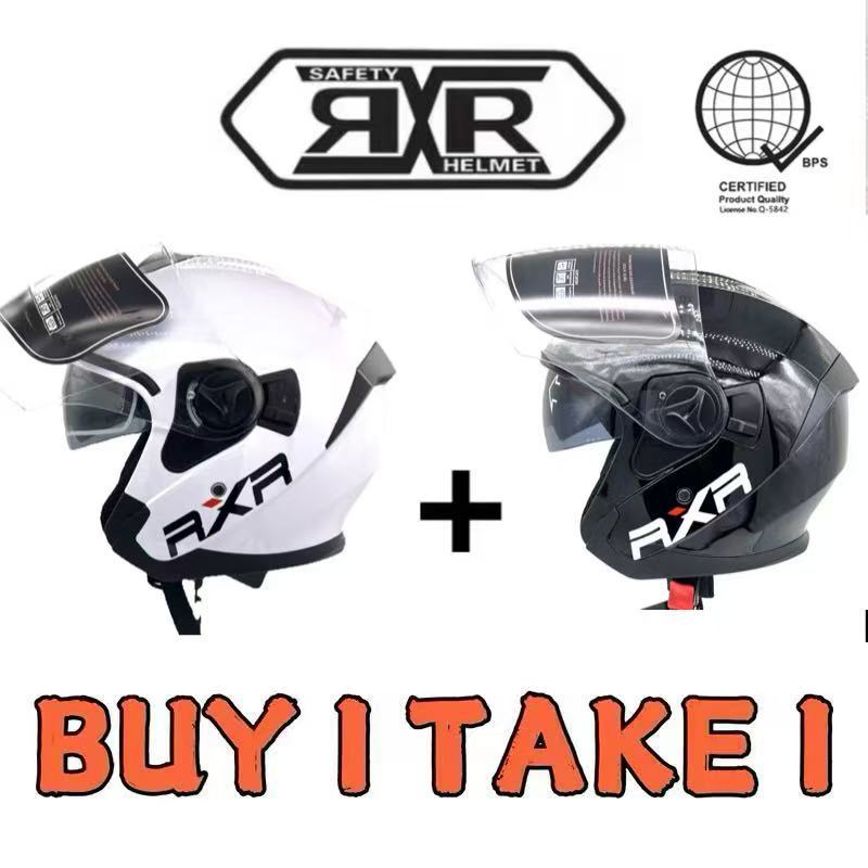 Buy 1 Take 1) Half Face HelmetDual Visor RXR Helmet for Couples(2pcs ...
