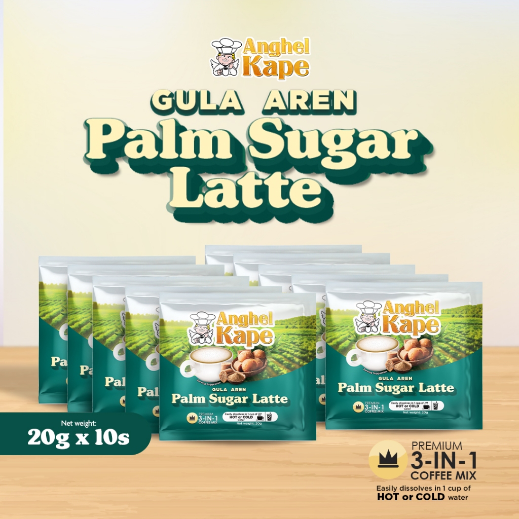 Anghel Kape Palm Sugar Latte Premium 3n1 Coffee 1pack/10pcs/200grams w ...