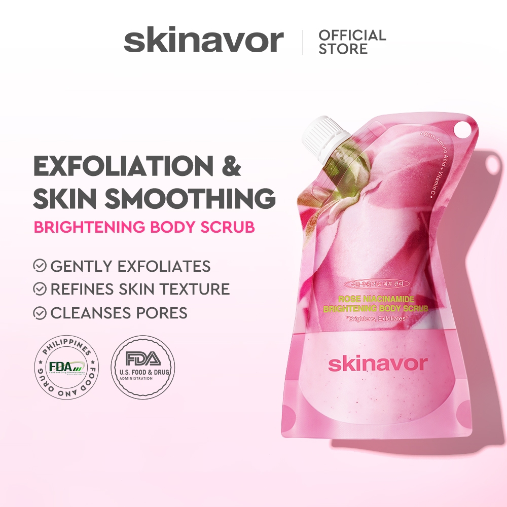 skinavor Rose Niacinamide Brightening Scrub Whitening Exfoliating ...