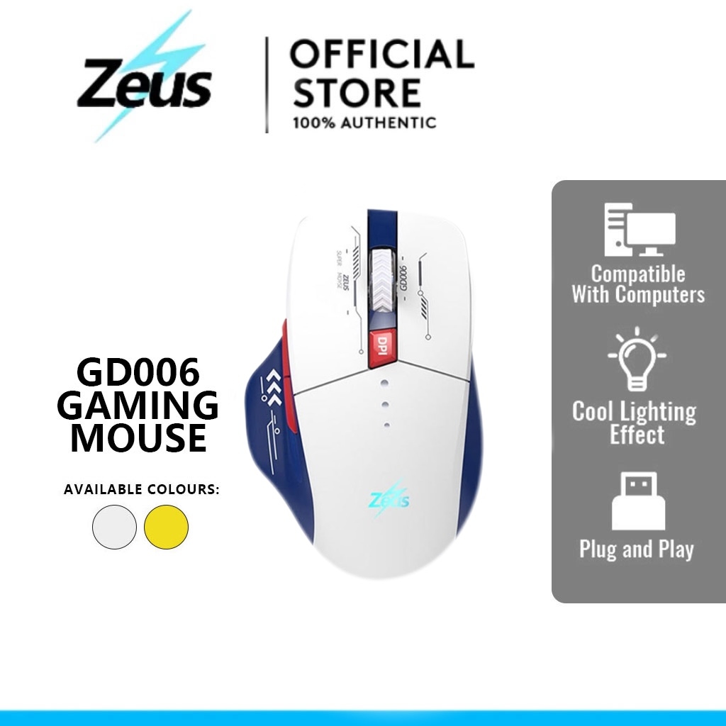 Zeus x Gundam 6-button wireless mouse rechargeable mechanical office ...