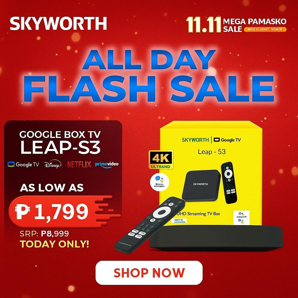 [HOLIDAY SALE] Skyworth Google TV Box LEAP S3 2G Plus 16G, Google ...