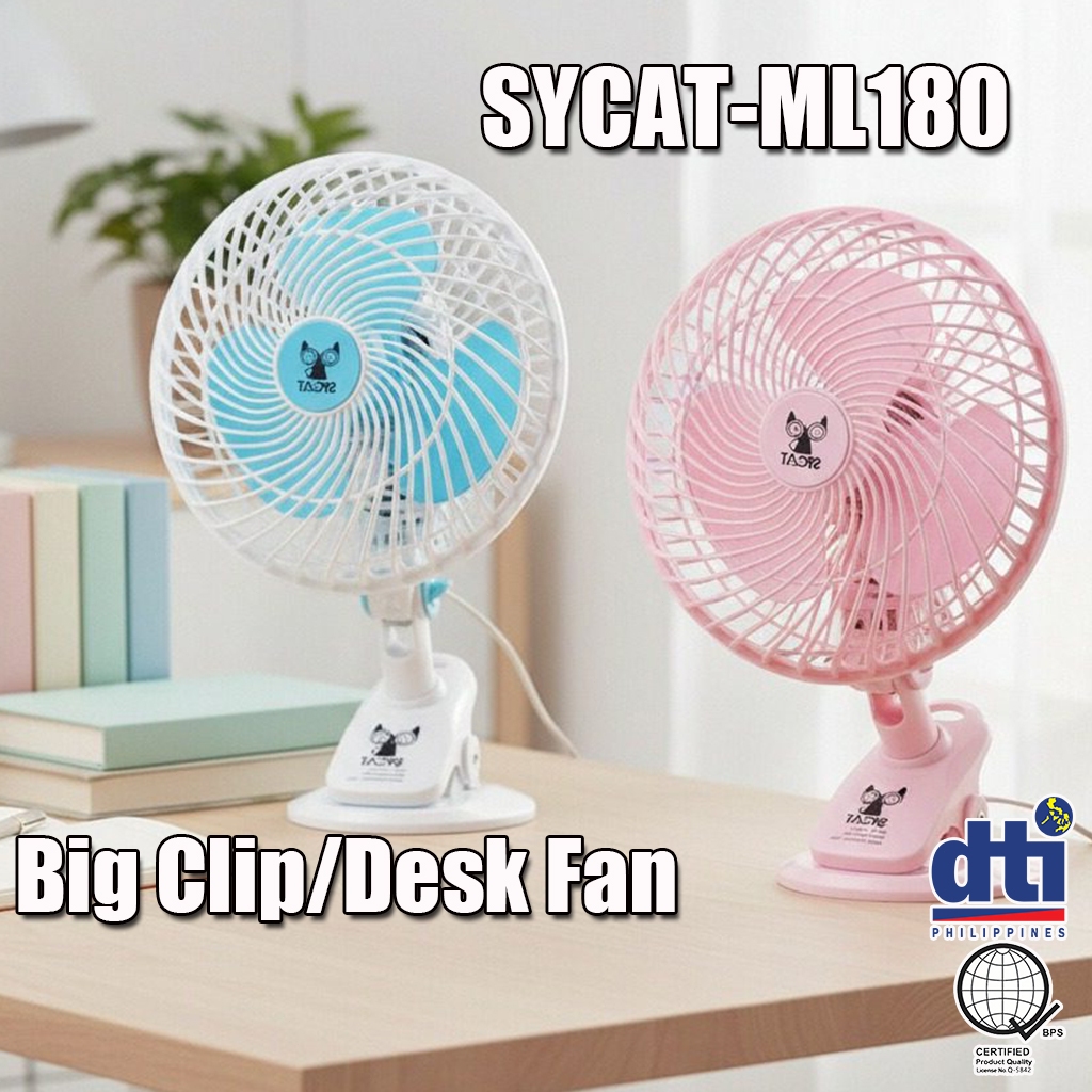 Shaking Head Mute Mini Electric Fan Portable Table Desktop Clip Fan ...