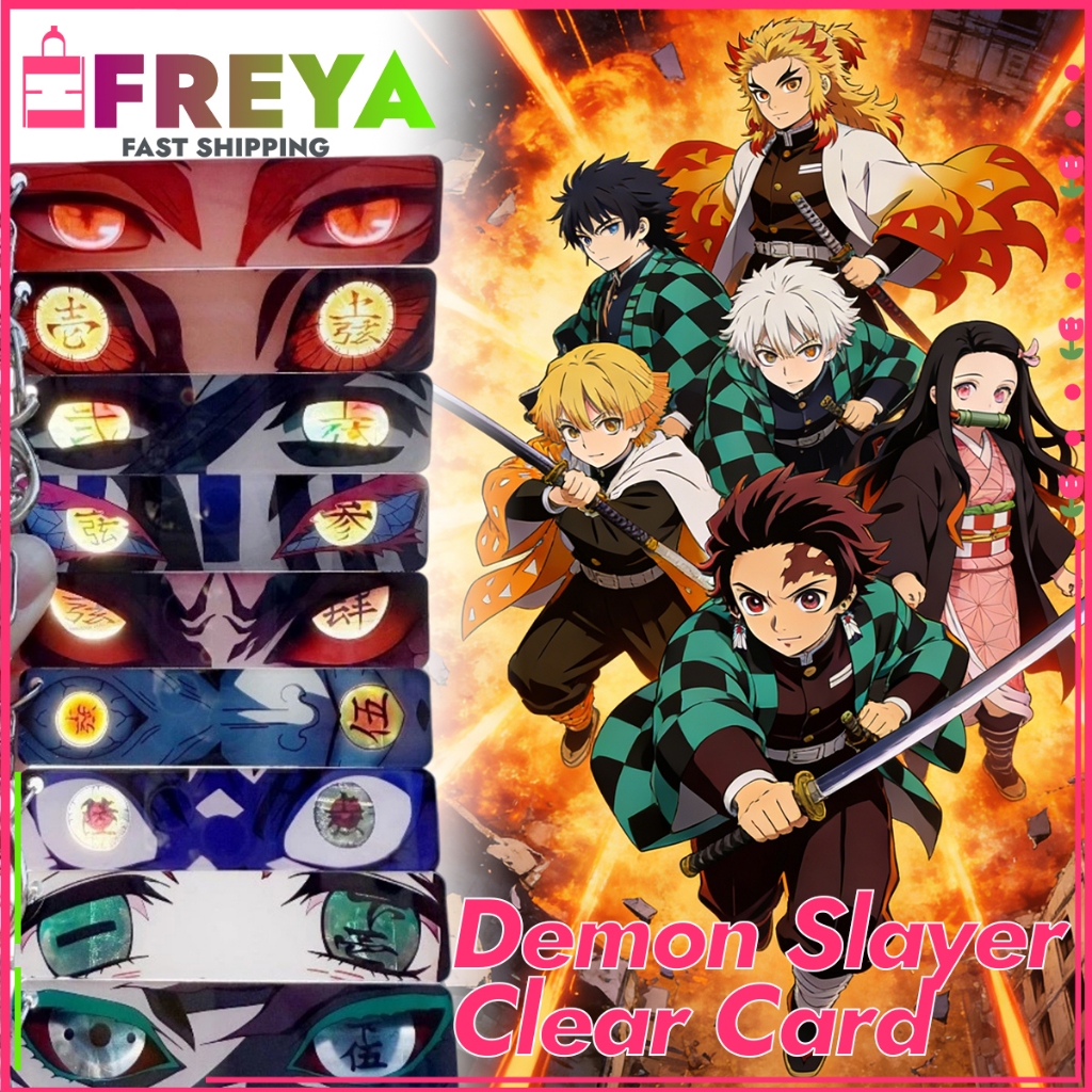 DemonSlayer EyeTransparent Card Acrylic Anime Keychain Character ...