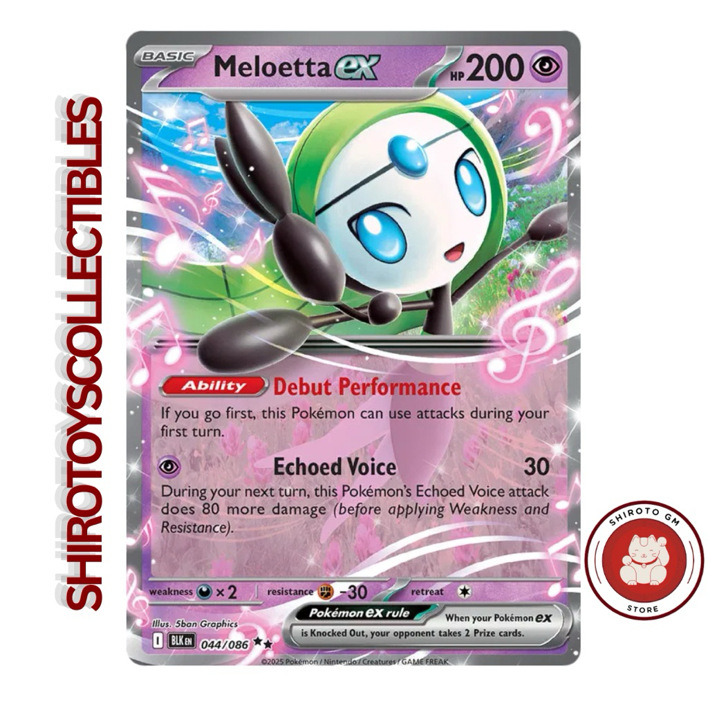 Pokemon TCG: Meloetta ex - 044/086 - SV11: Black Bolt | Shopee Philippines