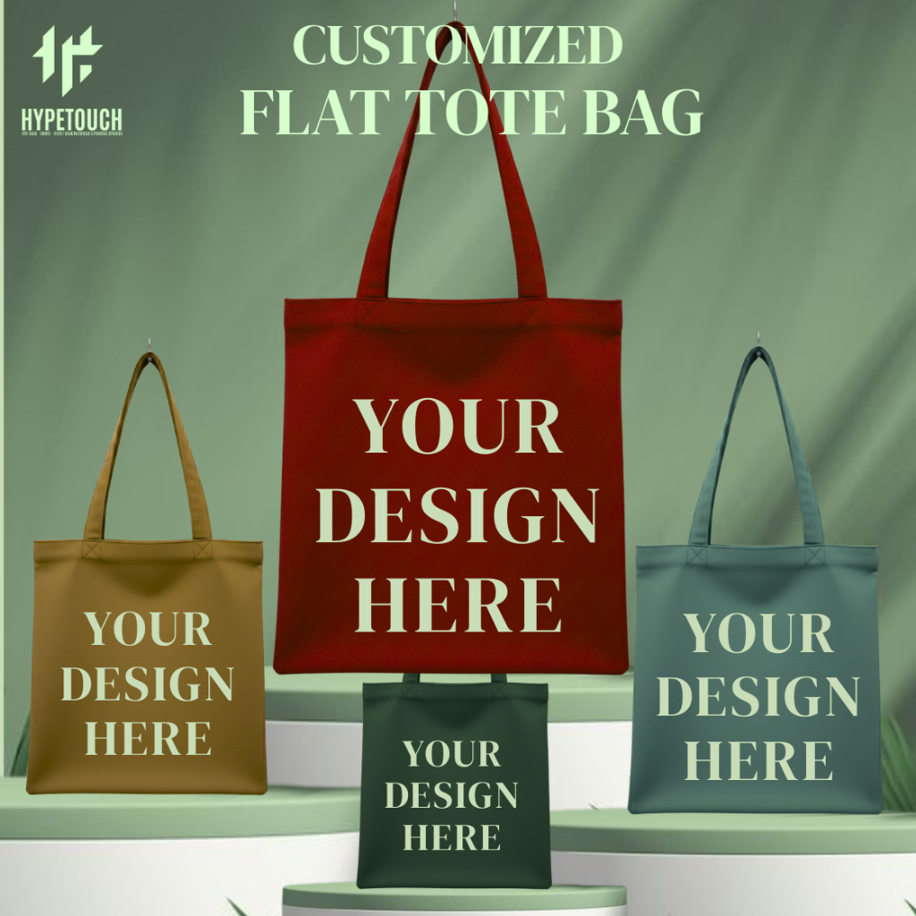 Customized Canvas Colored Flat Type Tote Bags | Shopee Philippines