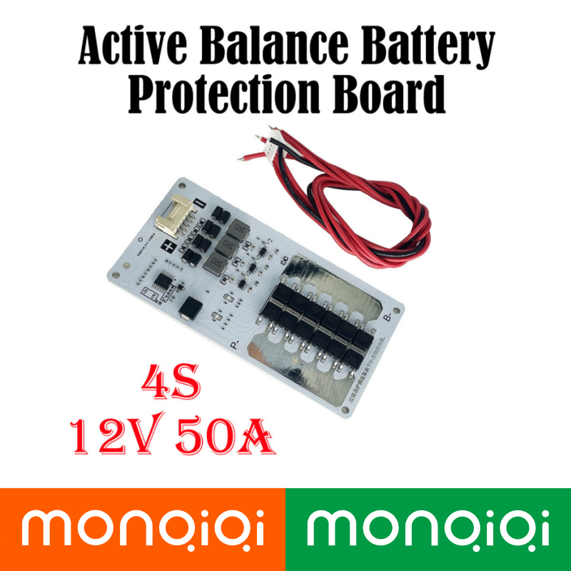 4S 12V 50A Active Balance Battery Protection Board Lifepo4 CELLS BMS ...