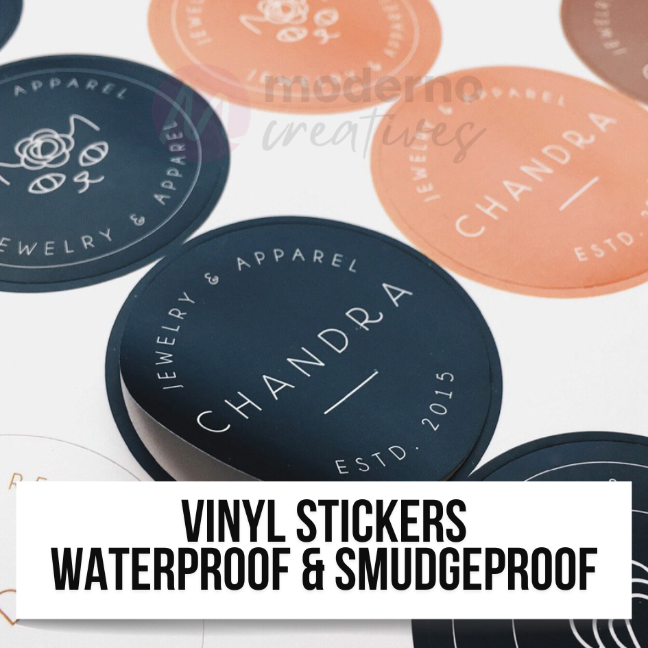 100pcs Custom Vinyl Stickers – Waterproof, Smudge-Proof & Durable Label ...