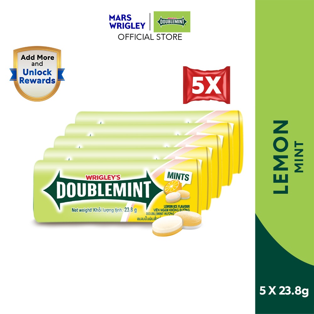 DOUBLEMINT® Mints Lemon Tin 23.8g [Bundle of 5] | Shopee Philippines