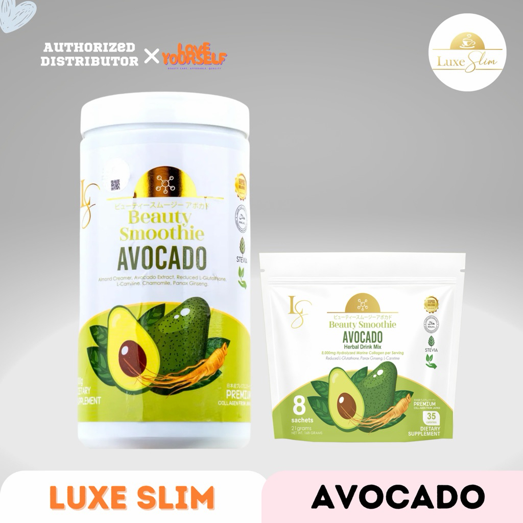 Luxe Slim Avocado Beauty Smoothie Premium Hydrolized Collagen Drink ...