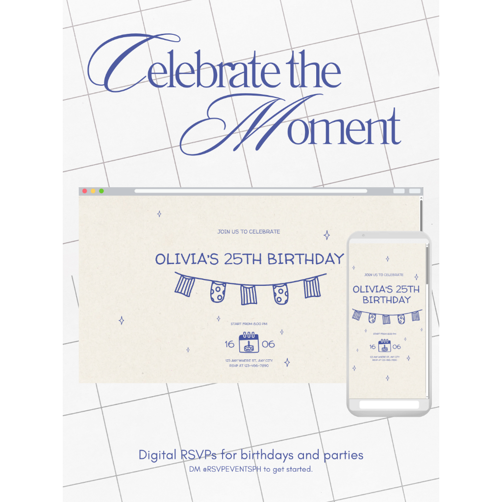 Birthday RSVP - Digital Invitation (Template 5) (Mobile & Desktop ...