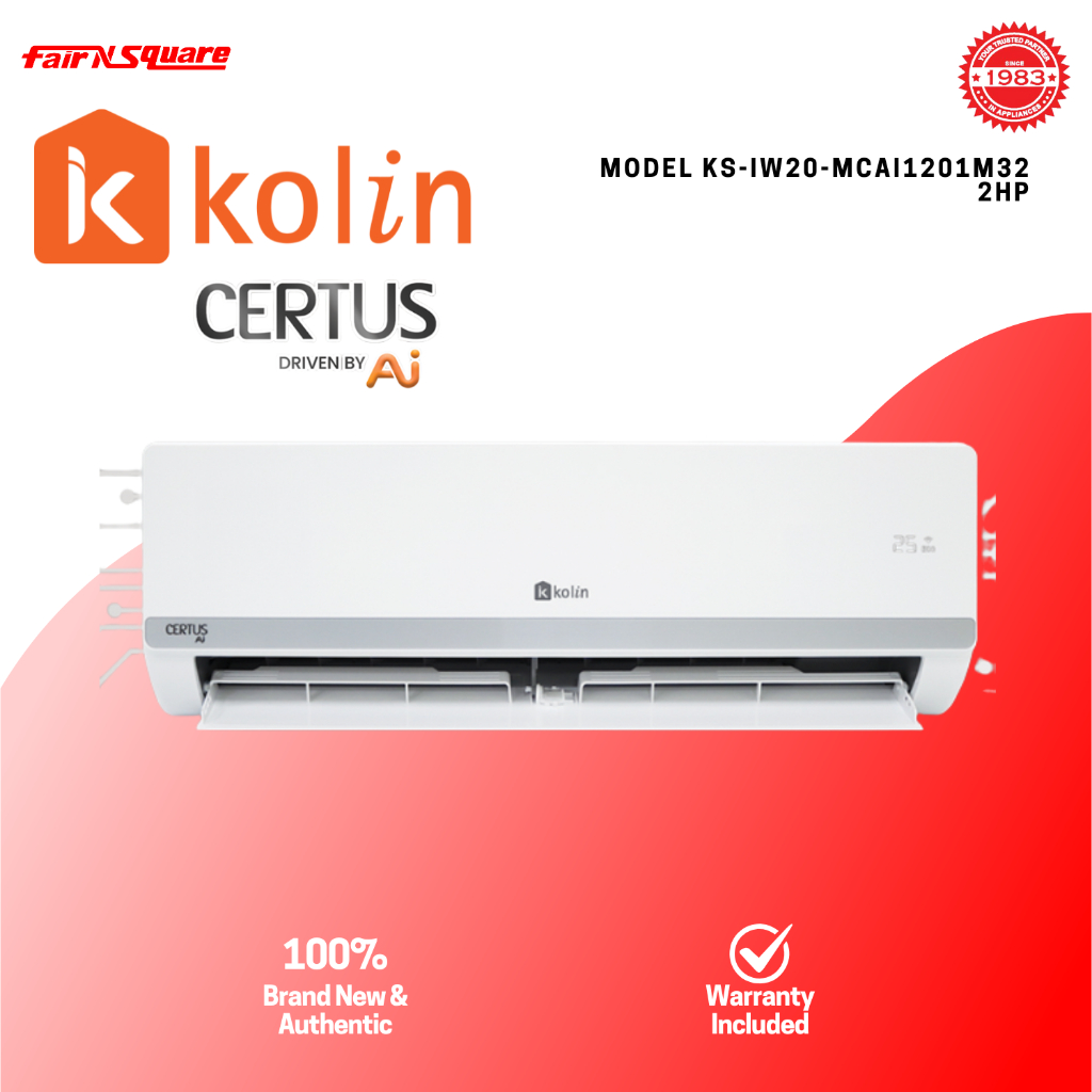 Kolin Split Aircon 2HP Certus AI Full DC Inverter w/ Wifi and Air ...