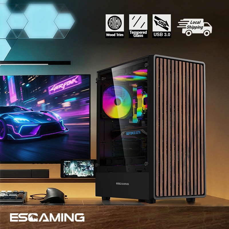 ESGAMING PECKER PC Case ATX/ M-ATX Gaming Computer Case Mid-Tower ...