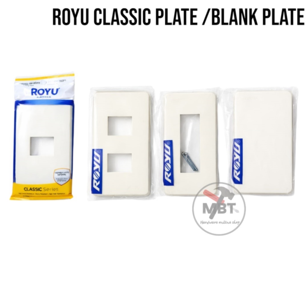 ROYU Classic Series Blank Plate Cover RCP1 RCP2 RCP3 RCP4 1–3 Gang ...
