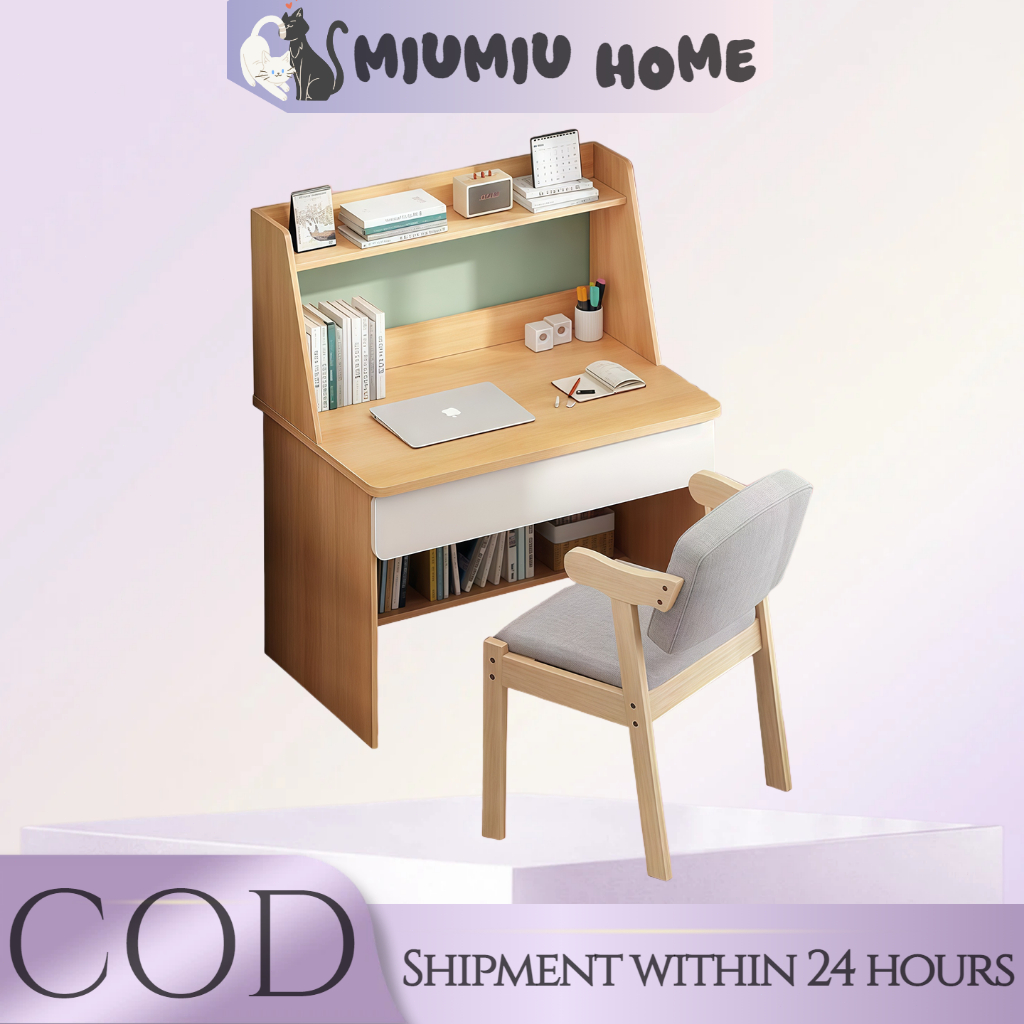 Integrated study desk and bookshelf for home, bedroom, and student use ...