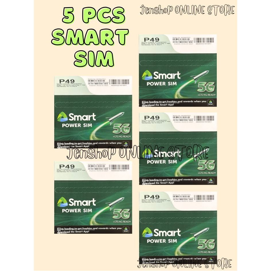 5pcs SMART sim per ORDER / brand new sealed | Shopee Philippines