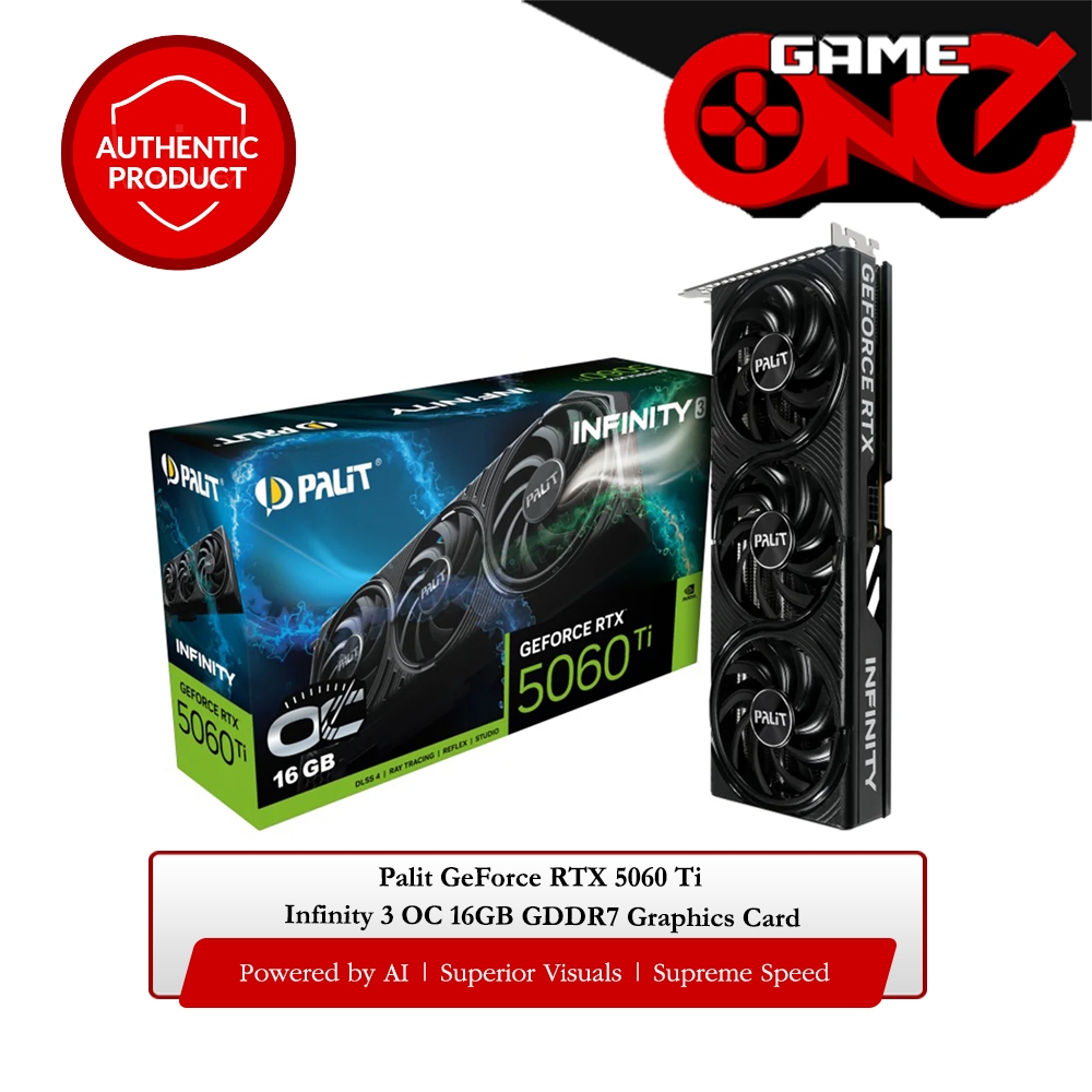 Palit GeForce RTX 5060 Ti Infinity 3 OC 16GB GDDR7 Graphics Card ...