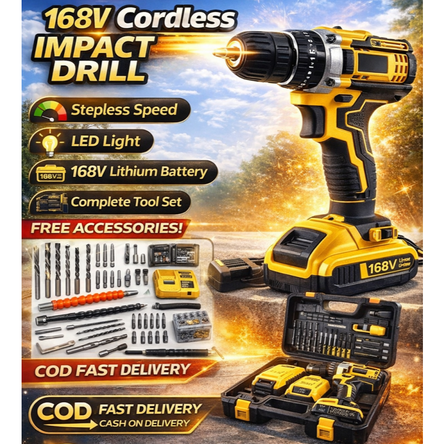 168V Originl Cordless Electric Drill Lithium Battery Charging Multi ...