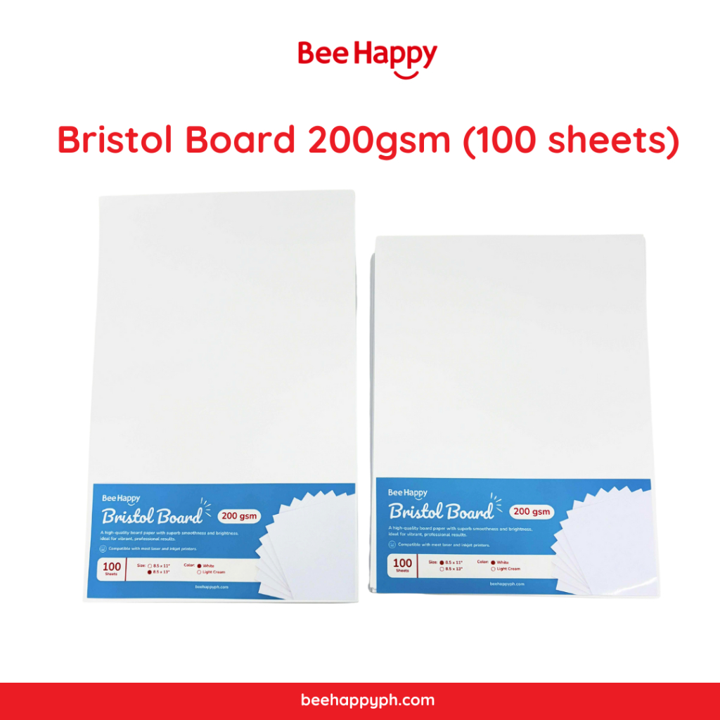 Bee Happy Bristol Board / Worx Specialty Paper 100 sheets | Shopee ...