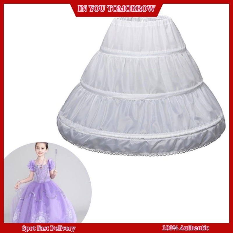 Children Petticoat Kids Lace Flower Girl Dress Underskirt | Shopee ...
