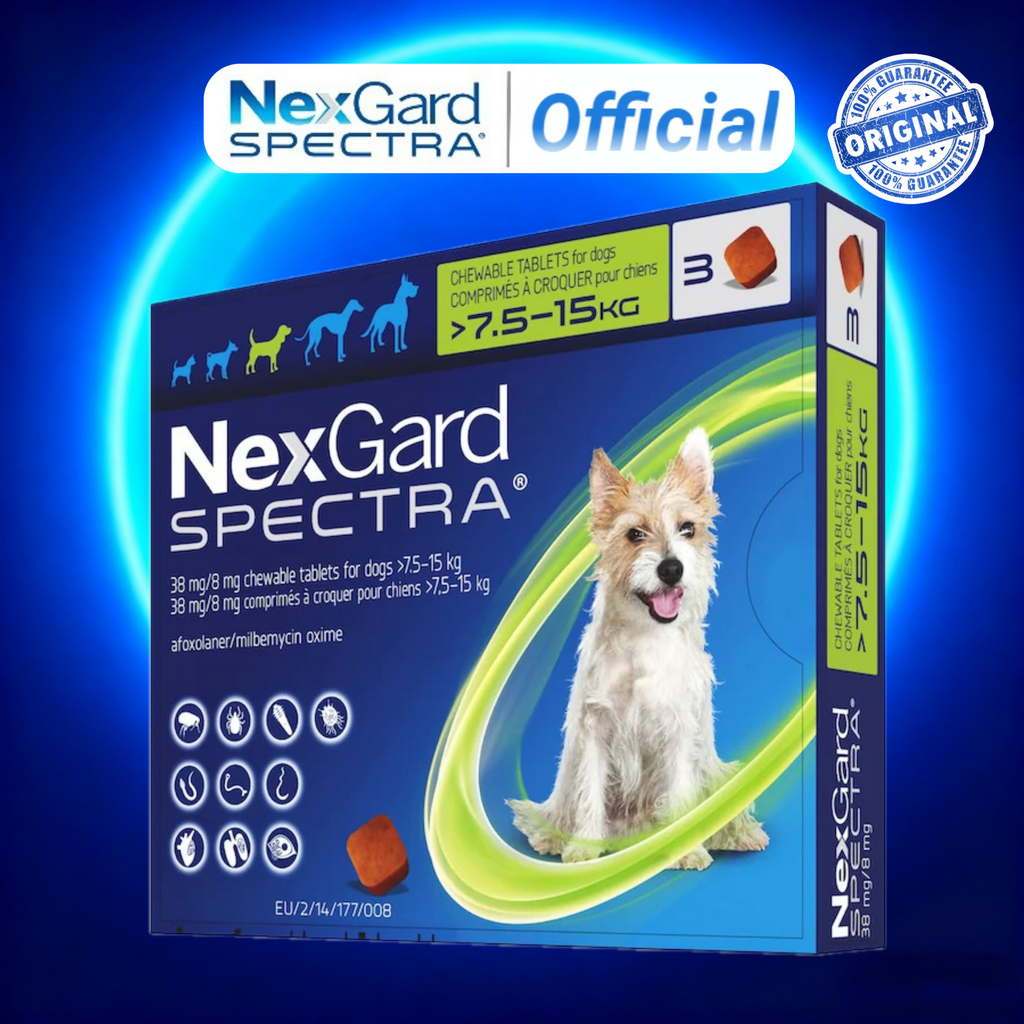 7.5-15kg 3pc/BOX Nexgard Spectra with Stickers Anti Tick & Flea with ...