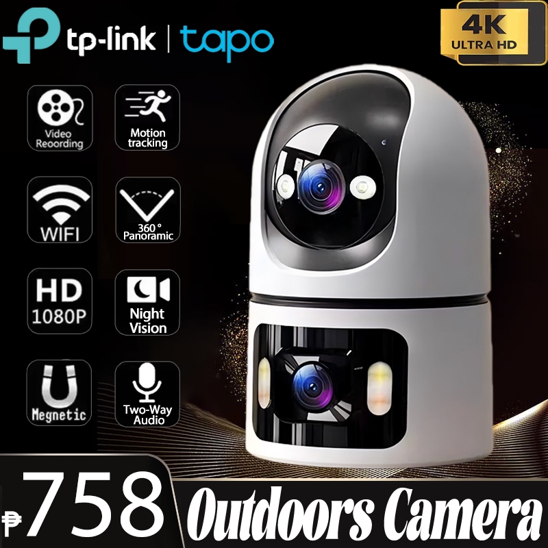 [ Fast Spot Goods] TAPO CCTV Camera Dual Lens 1080P HD 360° Rotate ...