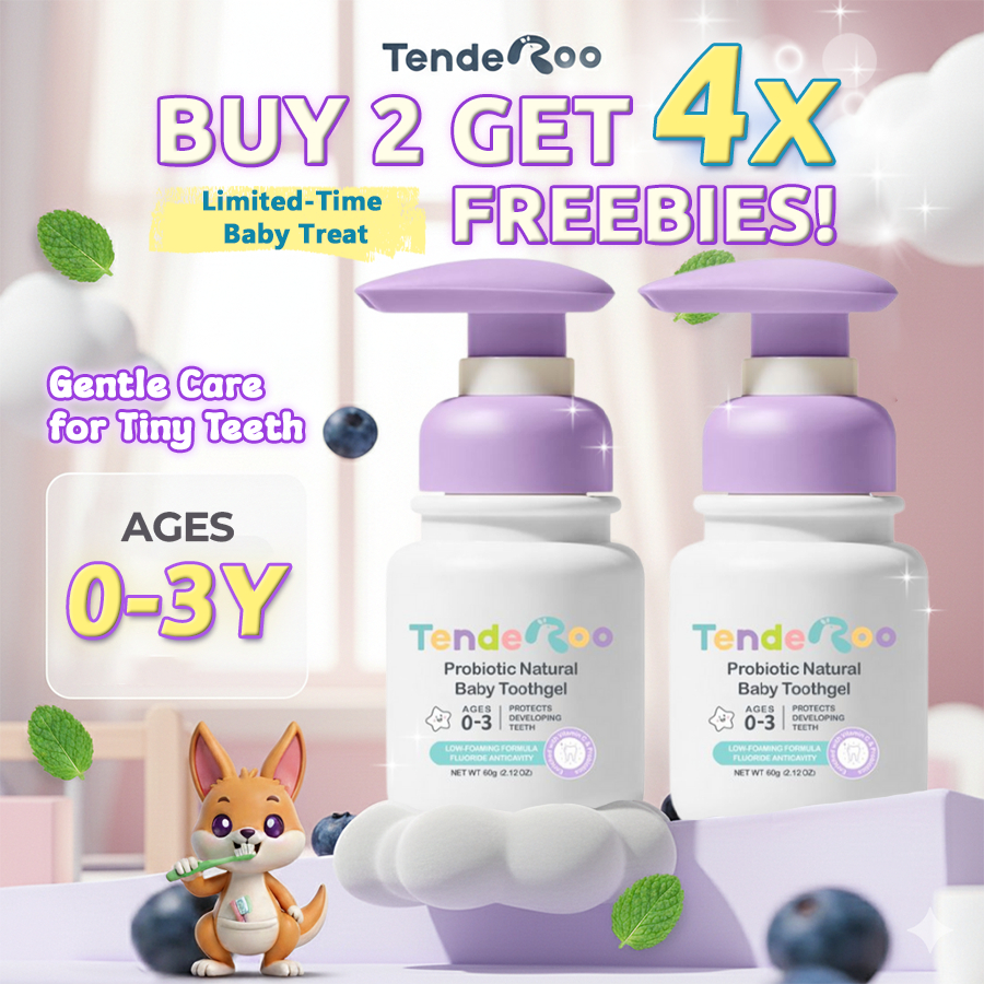Tenderoo 60g 0-3Years Toothgel Probiotic Vitamin C Fluoride Natural ...