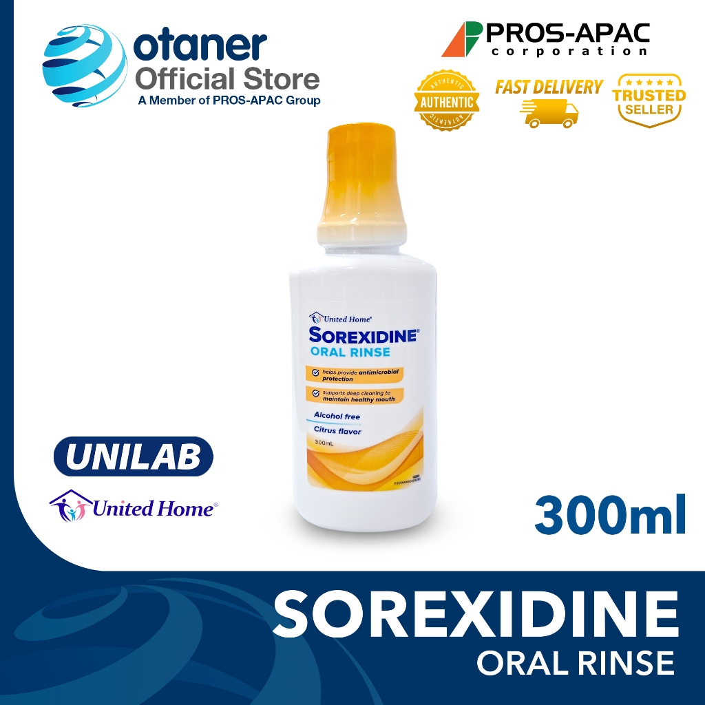 Sorexidine Oral Rinse 300ml Alcohol-Free Antimicrobial Mouthwash ...