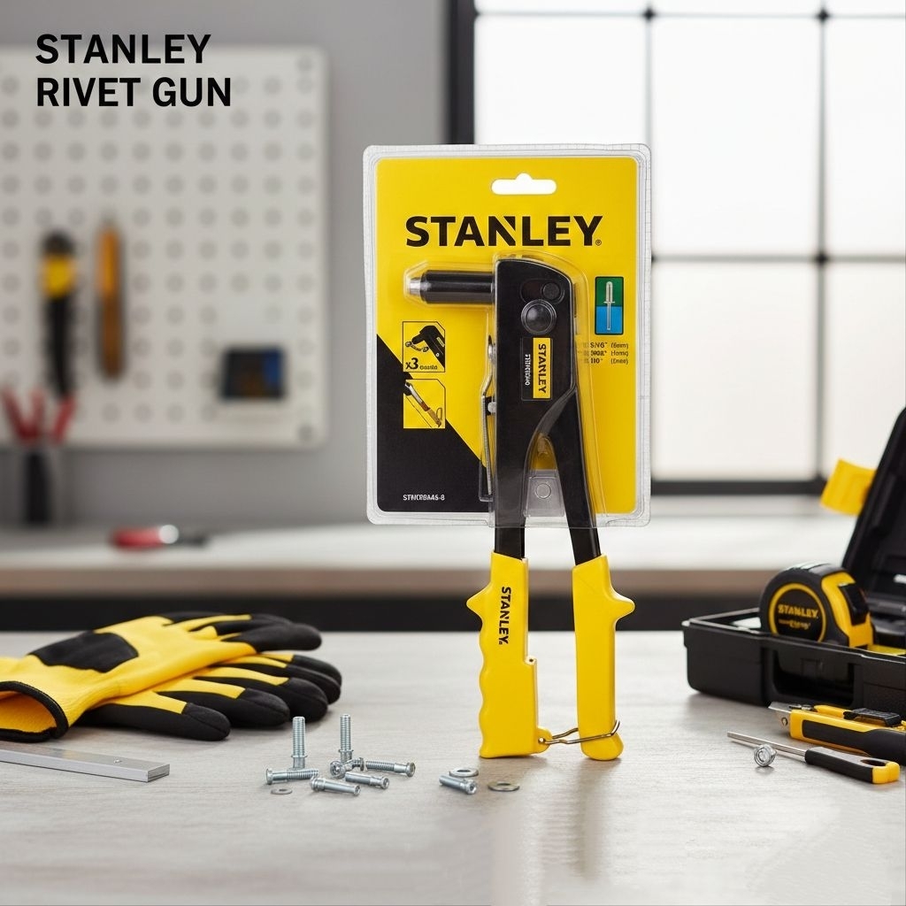 Heavy Duty Hand Riveter Rivet Pvc Yellow Handle Fastener Gun Reverting ...