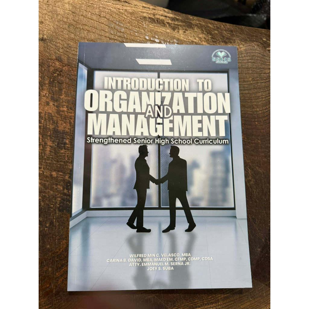 Introduction to Organization and Management strengthened Senior High ...