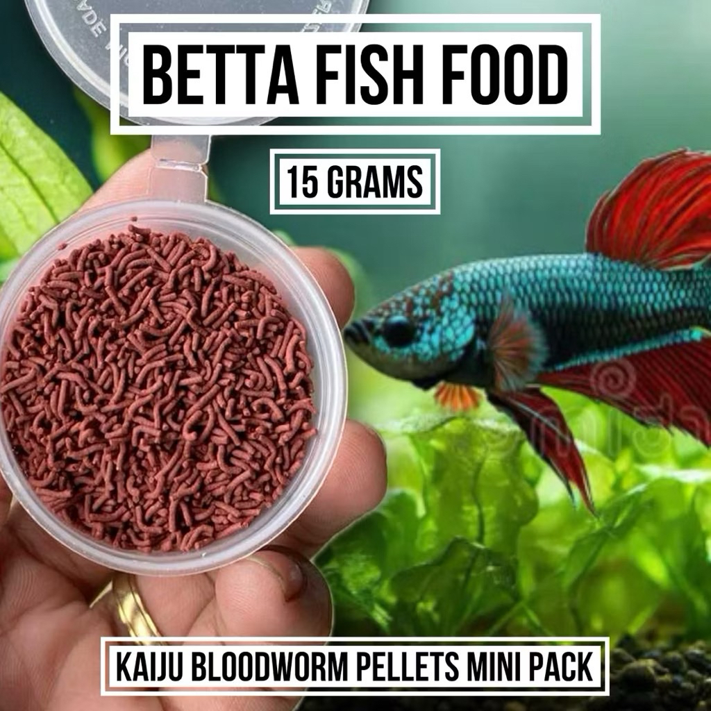Betta Fish Food 15g (Kaiju Bloodworm Pellets Mini Pack) | Shopee ...