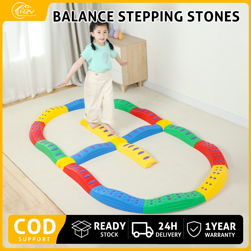 Colored Balance Beams Stepping Stones for Kids Non-Slip Textured ...