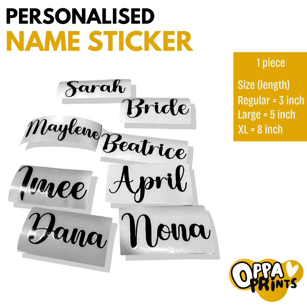 Personalized Sticker Name | Vinyl Decals for Tumbler Aquaflask Wedding ...