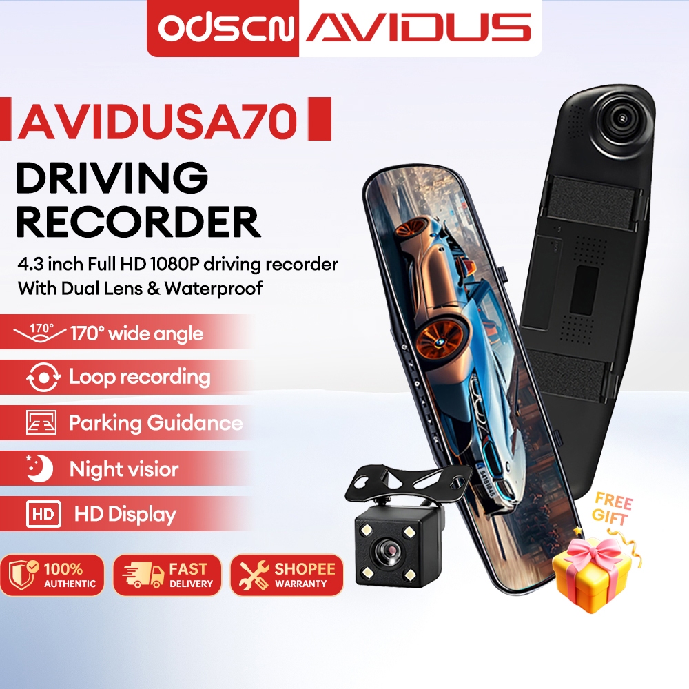 ODSCN Full HD 1080P Video Camera w/ Dual Lens for Vehicles Front ...