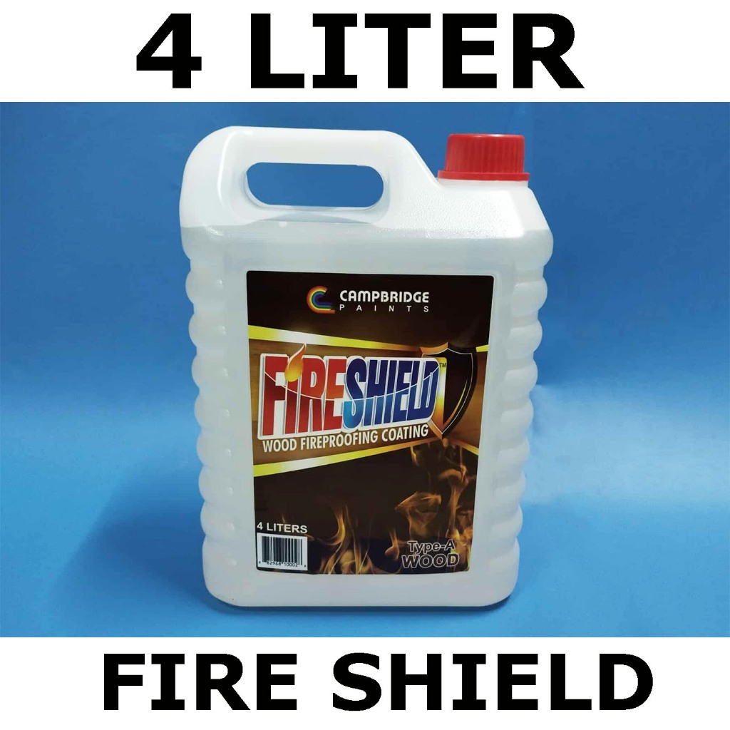 ( 4 LITER ) ORIGINAL CAMPBRIDGE FIRESHIELD WOOD FIRE PROOFING COATING ...
