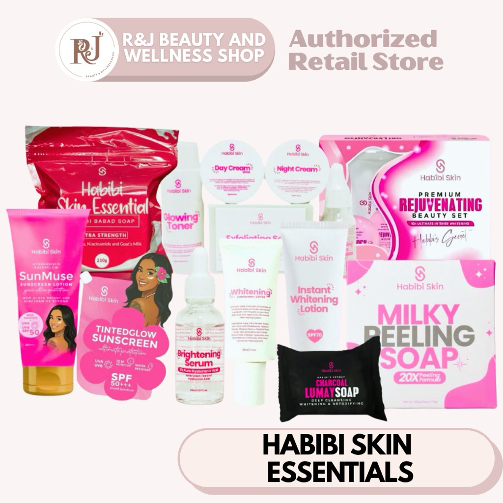 HABIBI SKIN ESSENTIALS Rejuvenating and Glowing Facial Set Lotion Babad ...