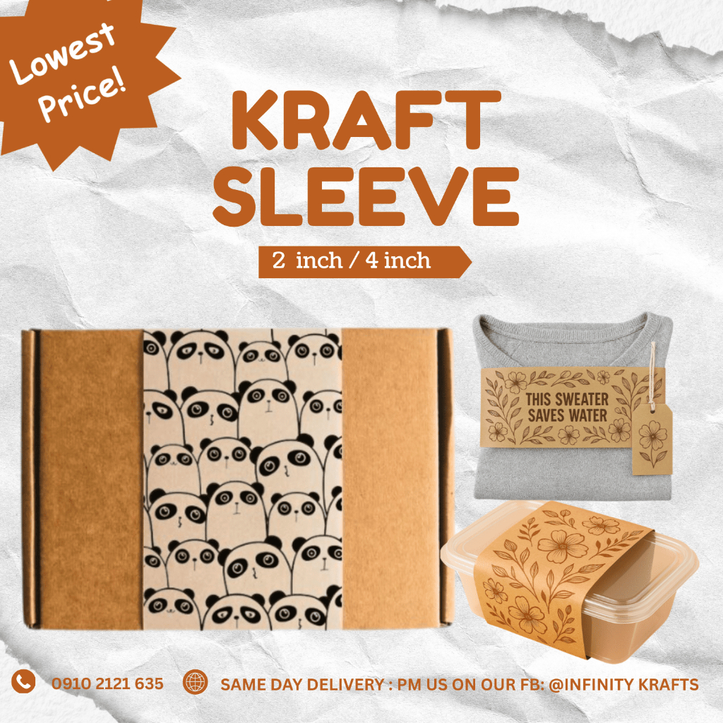 Customized Kraft Paper Sleeves | Printed Eco-Friendly Packaging Bands ...