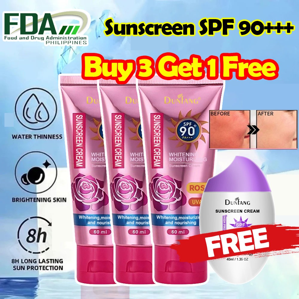 FDA HOT Original Rose SPF90+++ PA Sunscreen Cream High Protection UV++ Whitening Tinted Sunblock ...