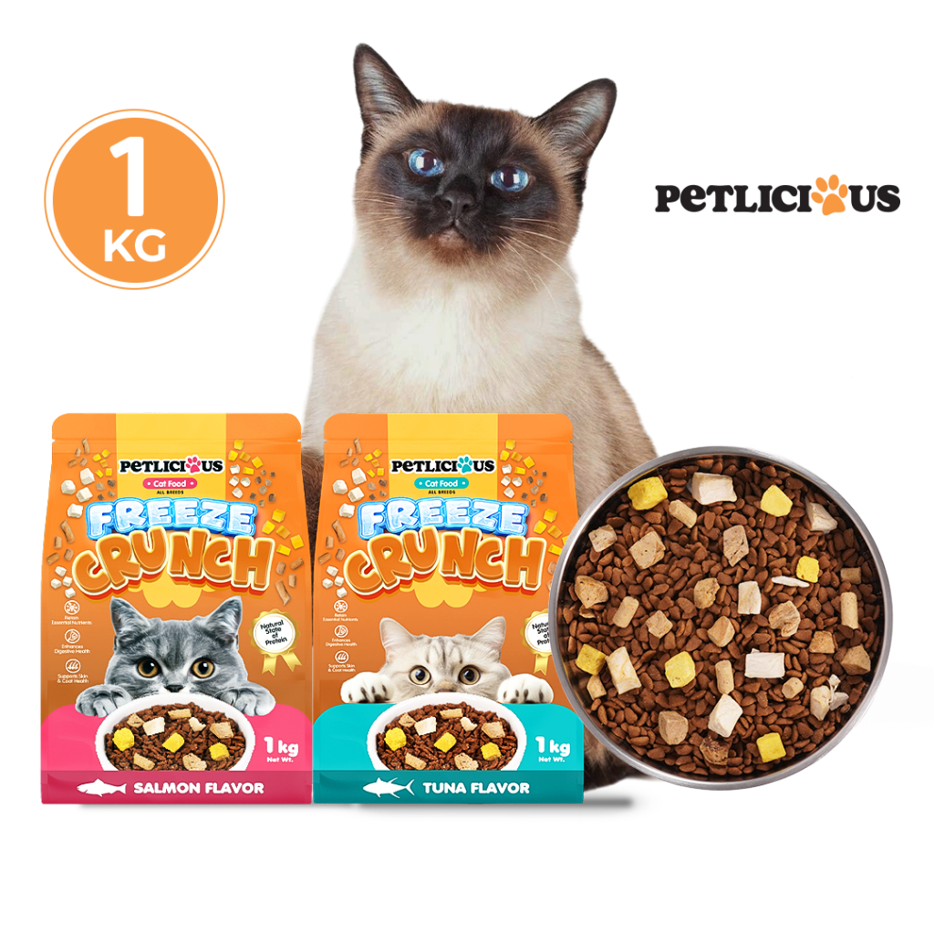 Petlicious Freeze Crunch Cat Dry Food with Freeze Dried topper Salmon ...