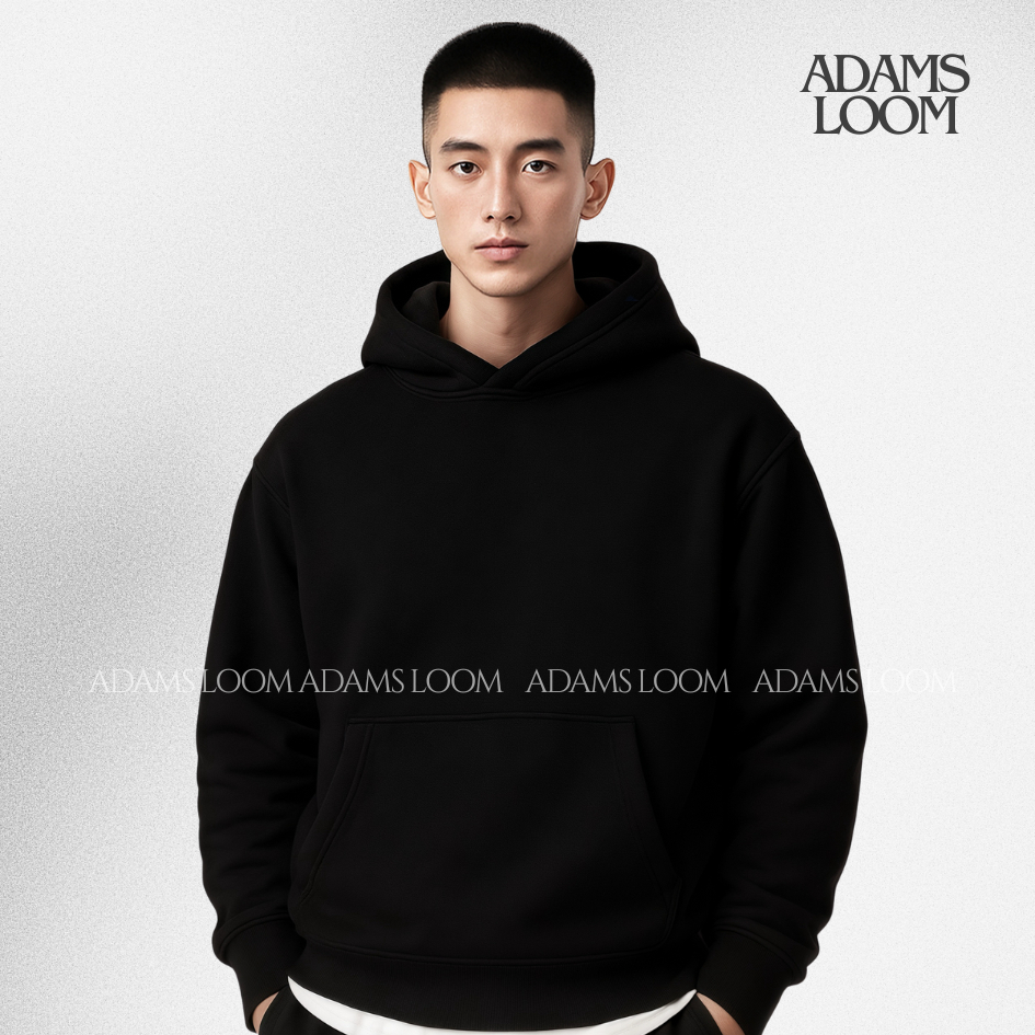 ADAMS LOOM 400 GSM Essential Heavyweight Pull Over Hoodie – Boxy Fit ...