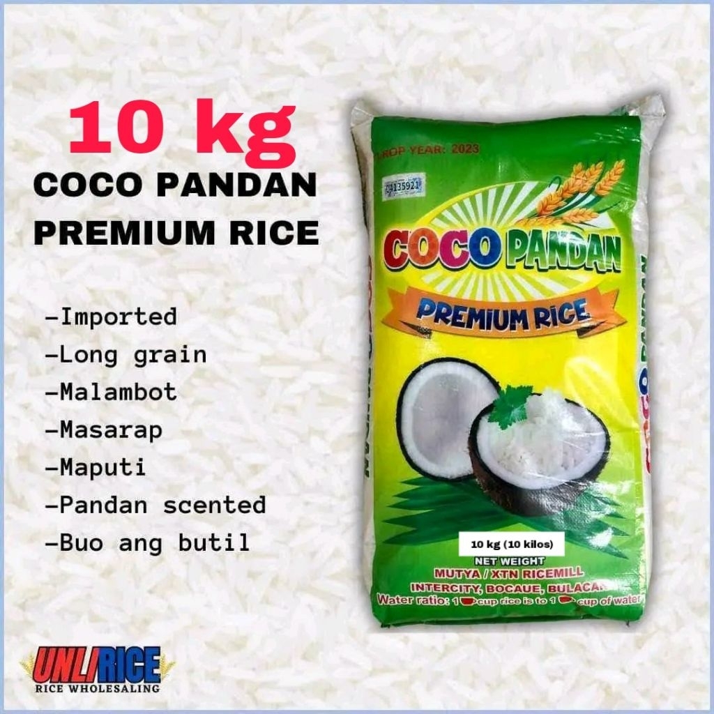 10 kg Coco Pandan Rice Imported 100% (Repacked in white sacks ...