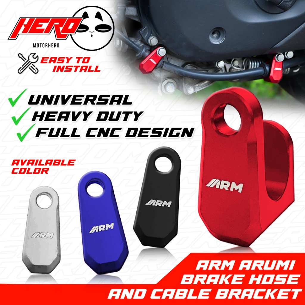 ARM Arumi Brake Hose and Cable Bracket CNC Alloy Universal Non Faded ...