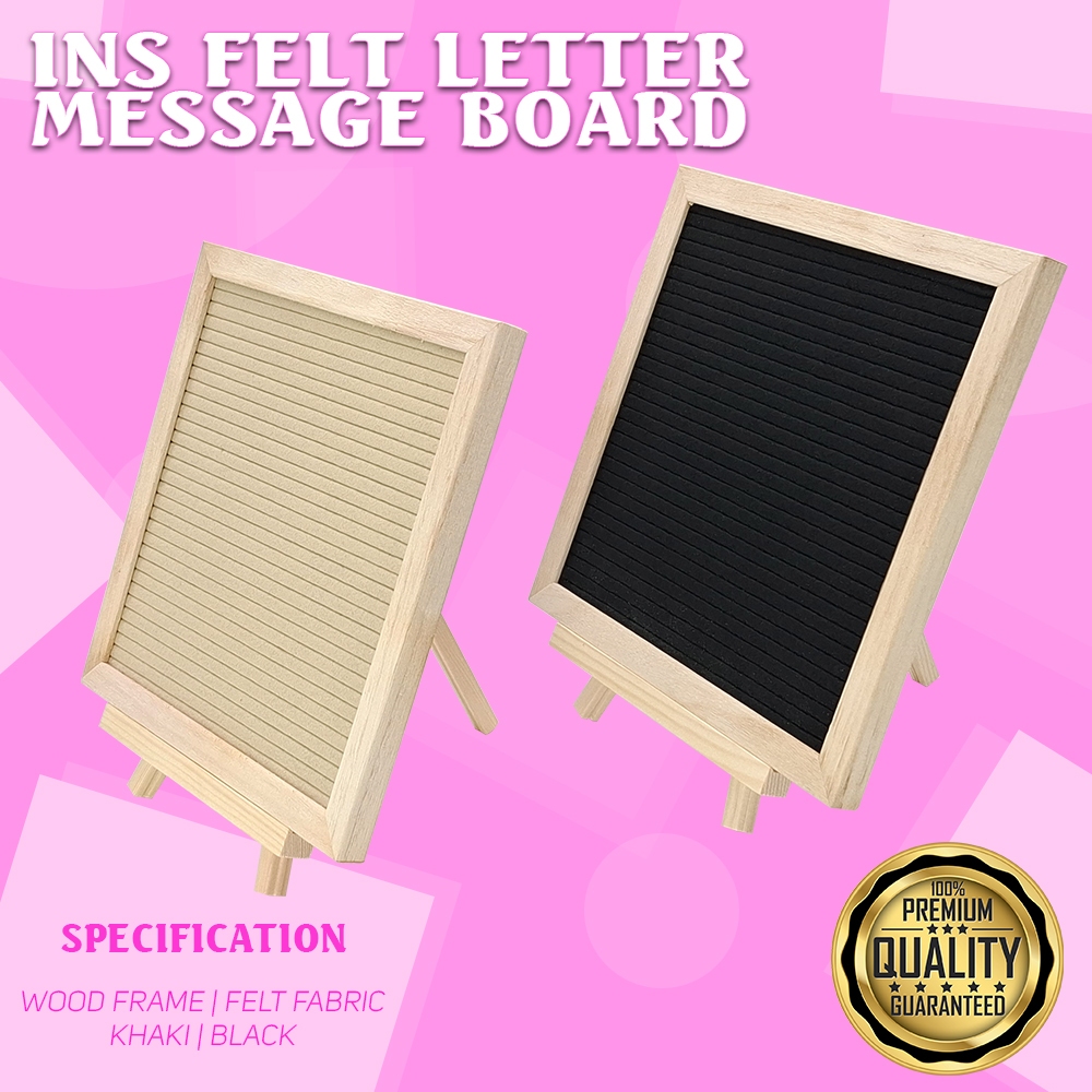 DIY Felt Letter Board with Wooden Frame and Changeable Symbols and ...
