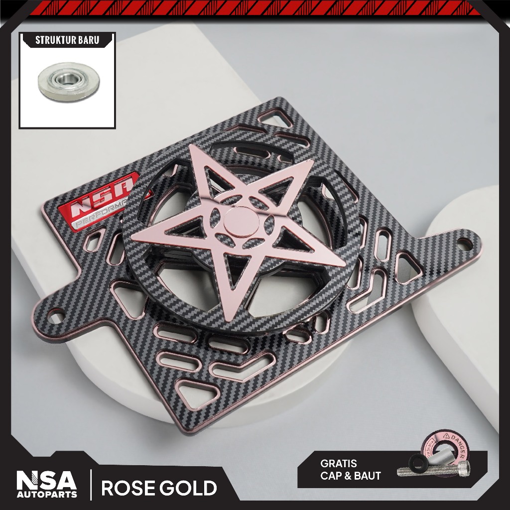 NSA RADIATOR COVER SPINNER STAR - CARBON SERIES [VARIO/PCX/ADV/NMAX ...