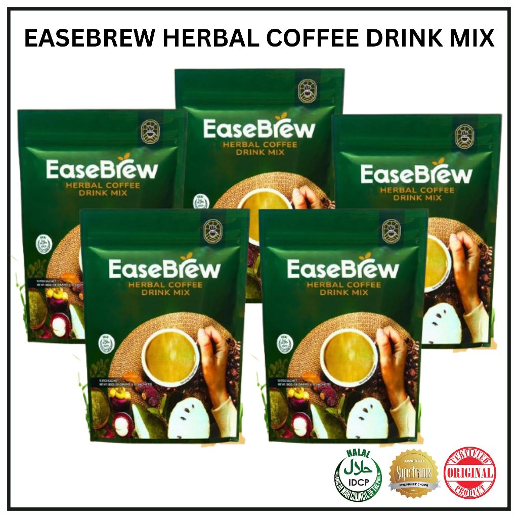 Easebrew Herbal Coffee Drink Mix 10 Sachets (5 Pouches) | Shopee ...