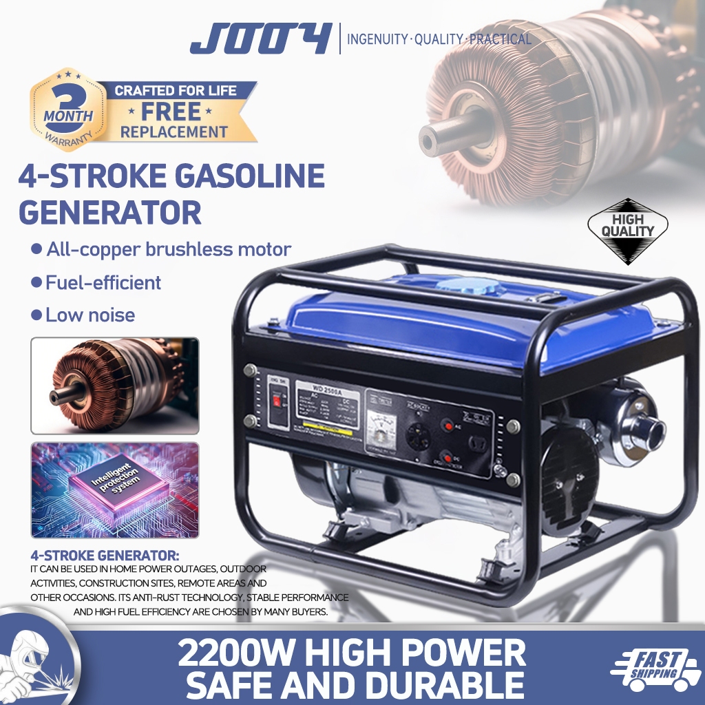 4-Stroke 2.2KW Gasoline Generator 220V/60Hz Outdoor Silent Household ...
